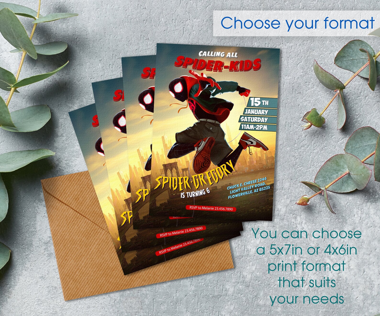 Spiderman Birthday Invitation, Comics Superhero Invite, Printable ...