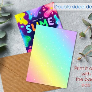 Slime Party Birthday Invitation, Printale Slime Invite, Editable Slime ...