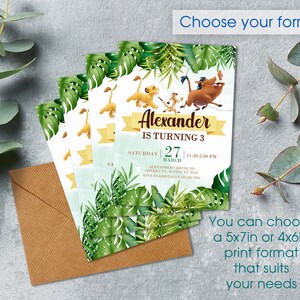 Lion King Birthday Invitation, Simba Invite, Printable Editable Party ...