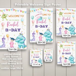Monster Inc Printable Welcome Sign Template, Monsters University ...