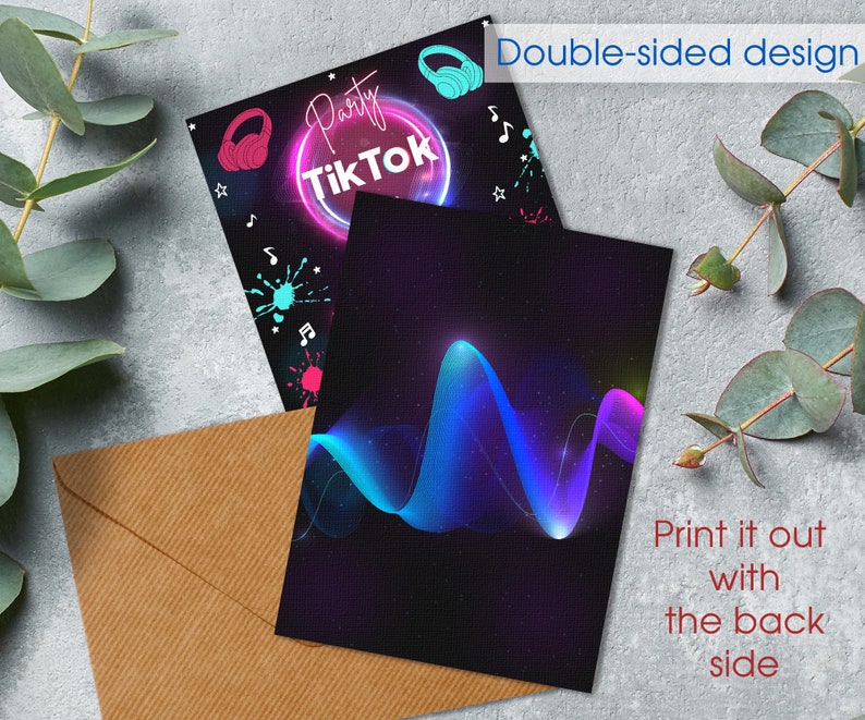 Tiktok Birthday Invitation, Tik Tok Invite, Printable Editable Party ...