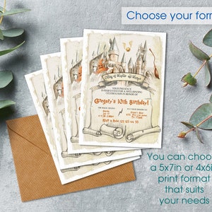 Wizard Birthday Invitation, Printable Wizard Party Invite, Witches ...