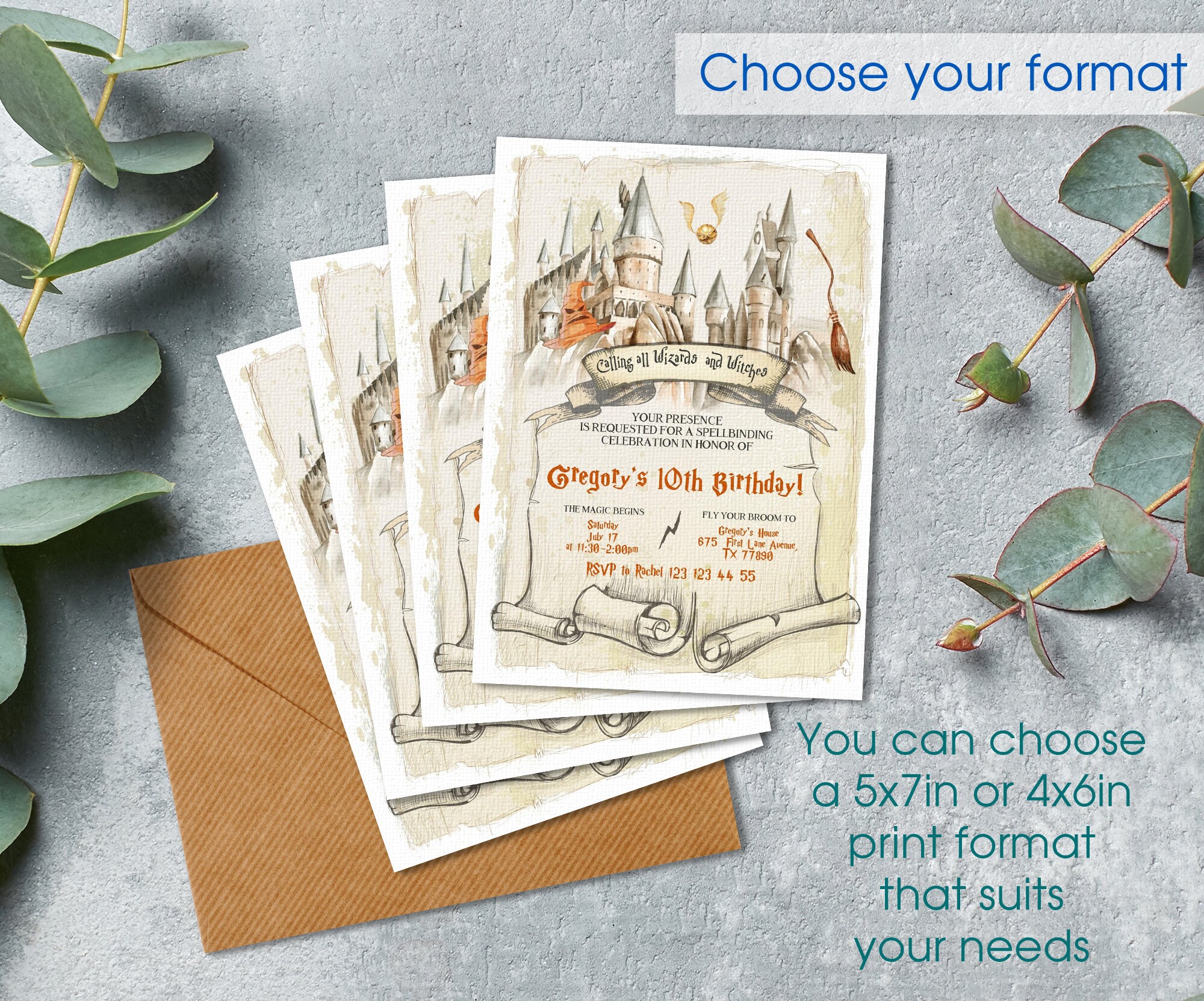 Wizard Birthday Invitation Printable Wizard Party Invite - Etsy UK