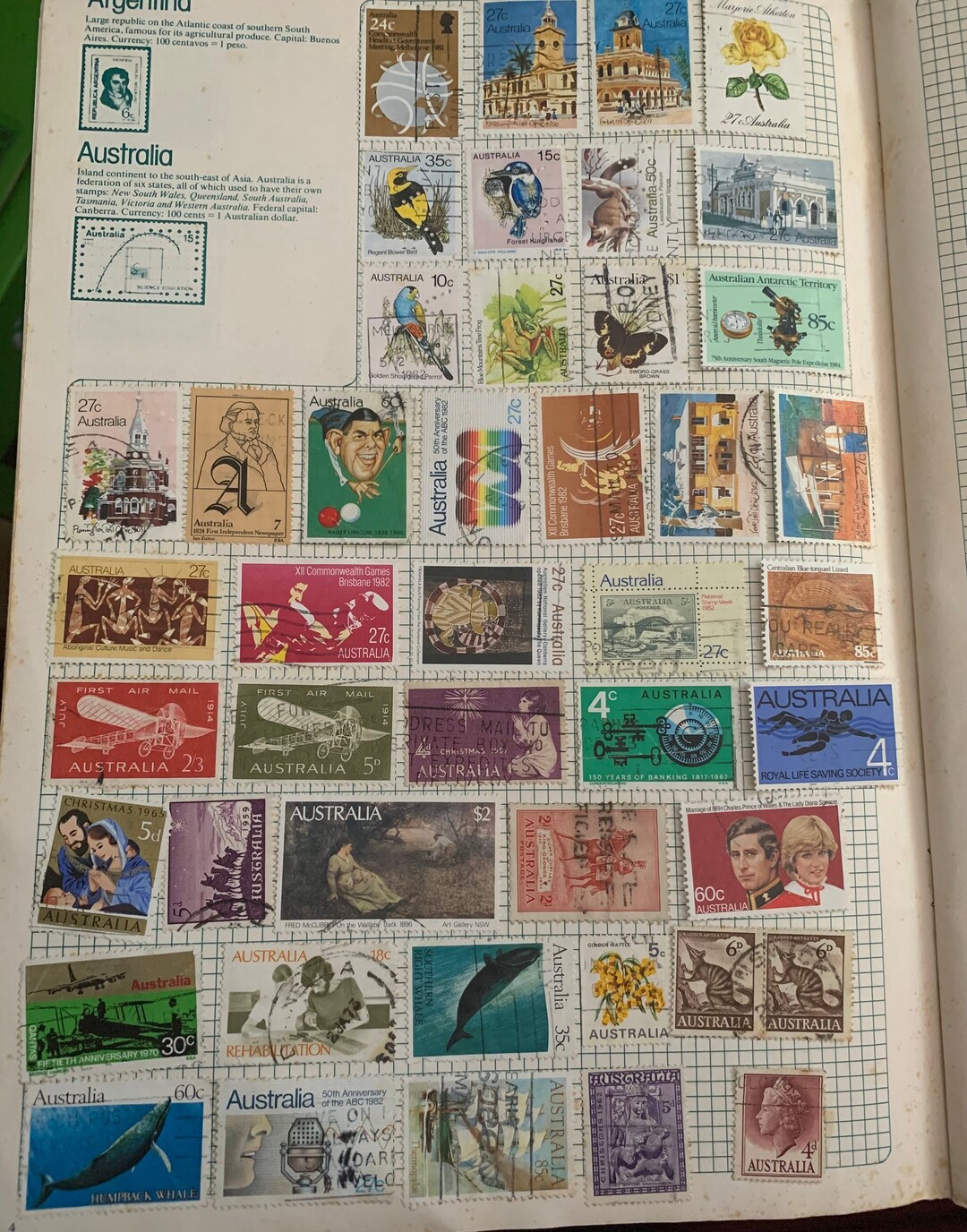 Mix of Australian Stamp Collection by Page - Etsy UK