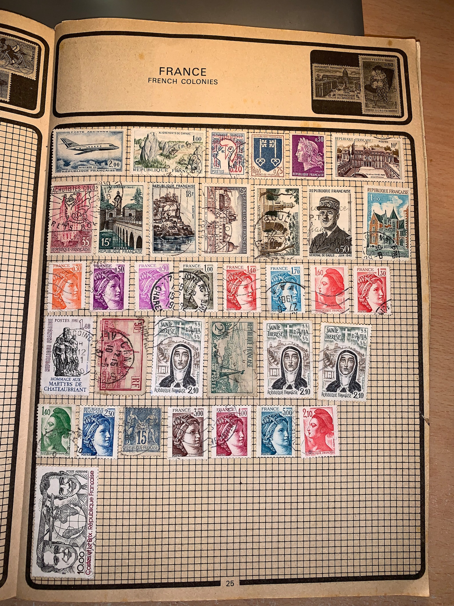 France and French Colonies Stamp Collection - 8 Pages of Mixed French and Colonies Stamps - Etsy
