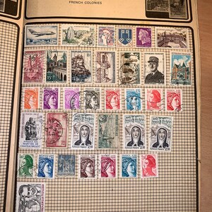 France and French Colonies Stamp Collection 8 Pages of Mixed French and ...