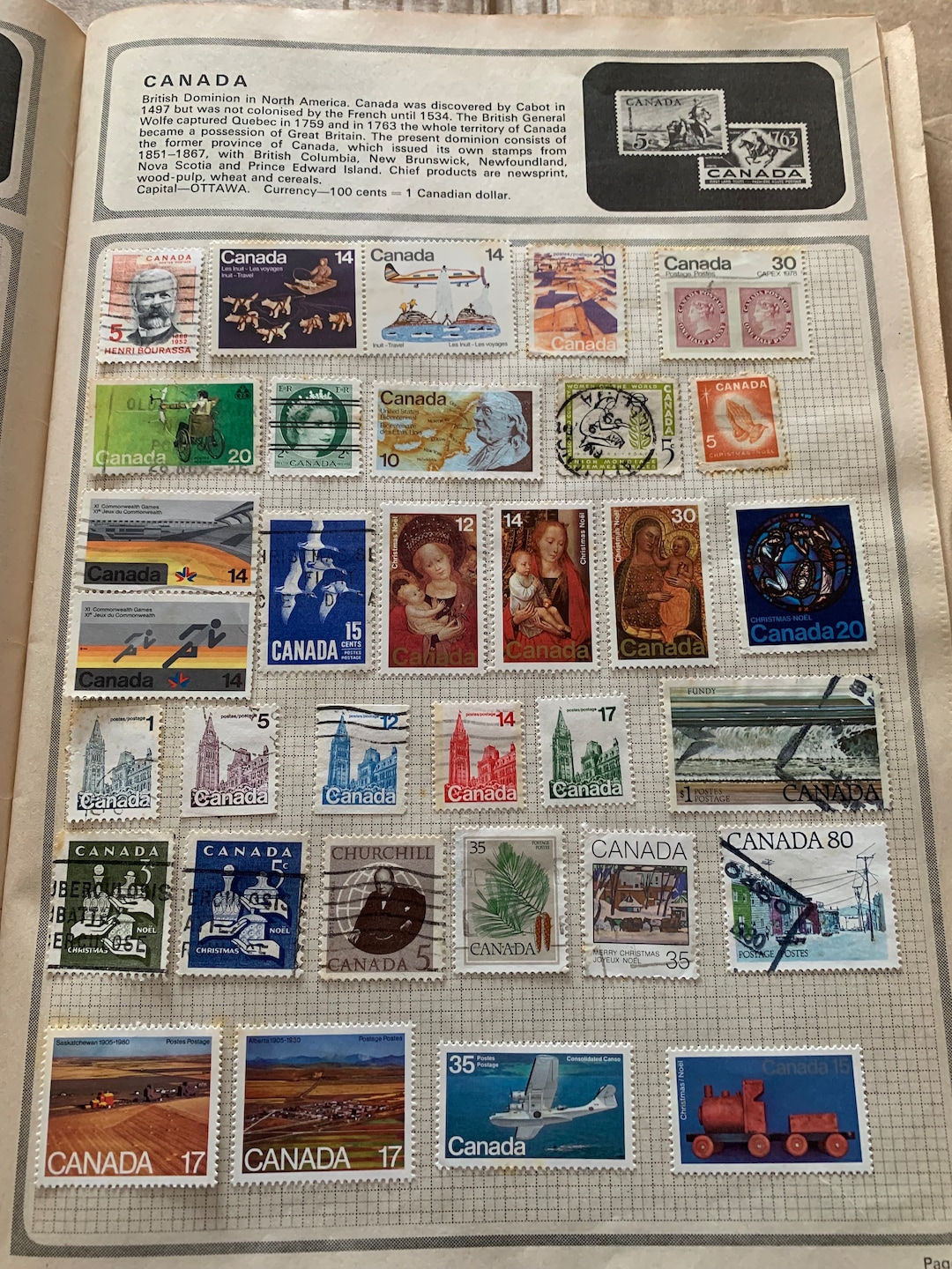 Range of Canadian Postage Stamps - 1 Page - Etsy