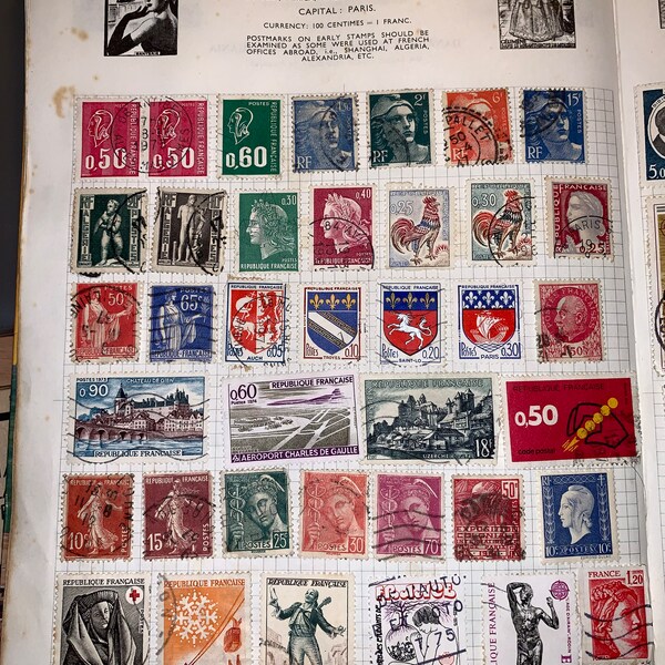 French Stamps - Etsy