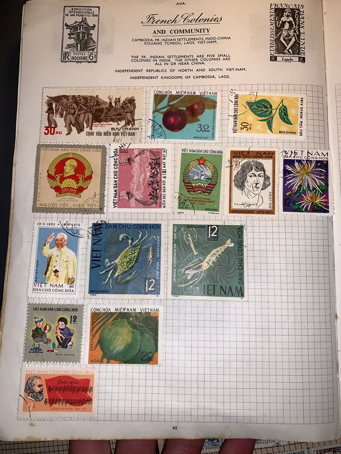 France and French Colonies Stamp Collection - 8 Pages of Mixed French ...