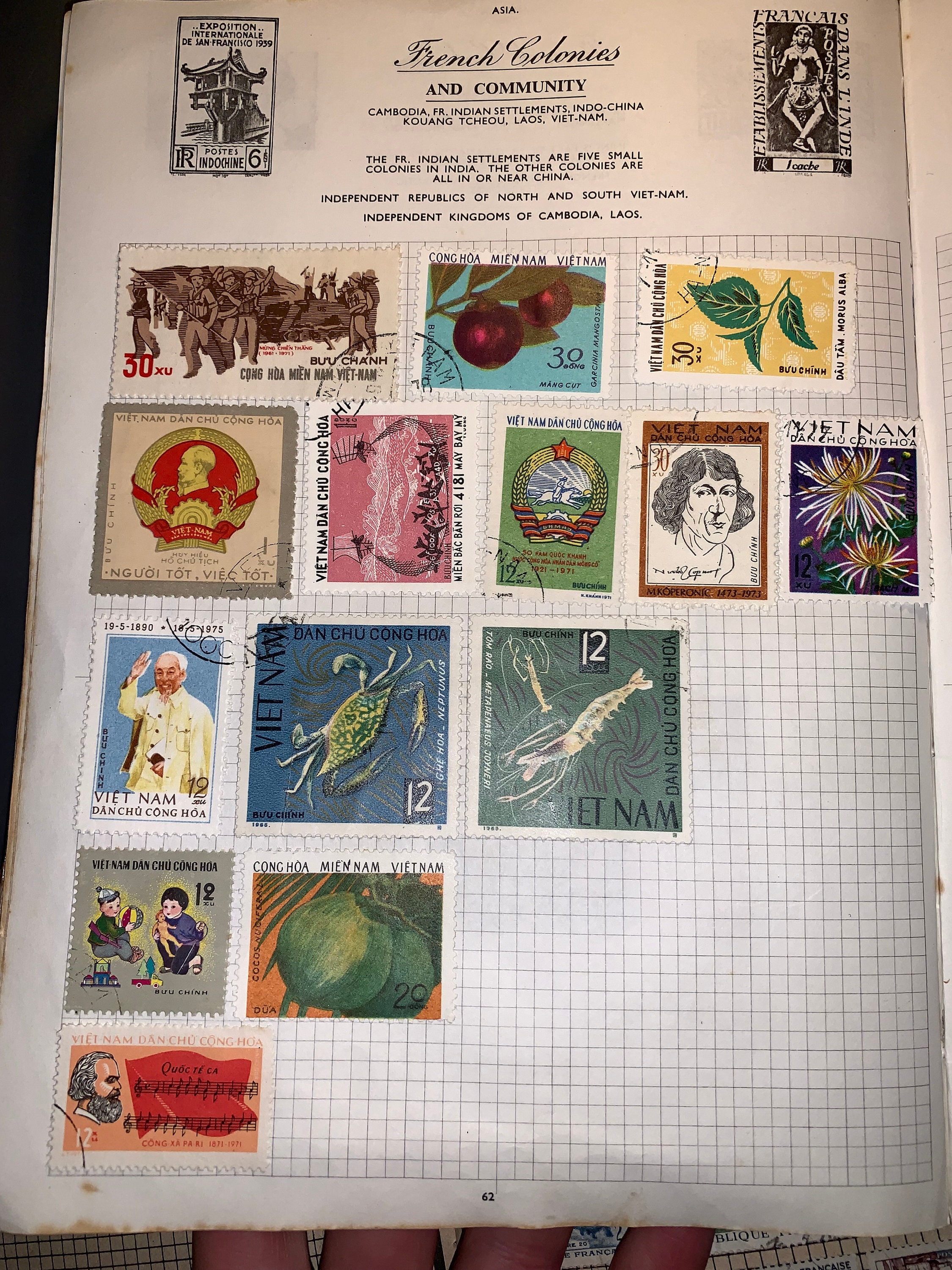 France and French Colonies Stamp Collection - 8 Pages of Mixed French and Colonies Stamps - Etsy