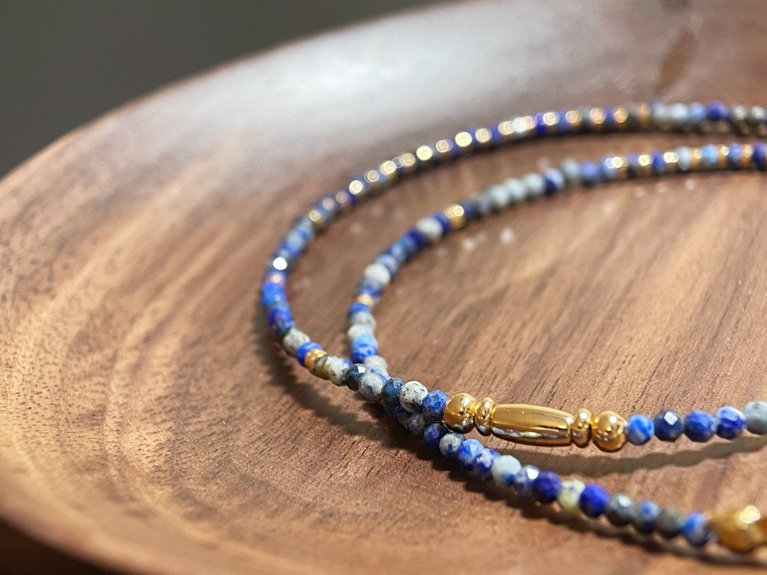 Blue Gemstone Lazurite/lapis Lazuli With 18K Gold Plated Elegant Gift ...