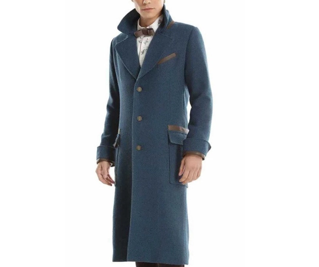 Blue Wool Coat Mens, Mens Blue Wool Coat, Mens Blue Overcoat, Blue Wool ...