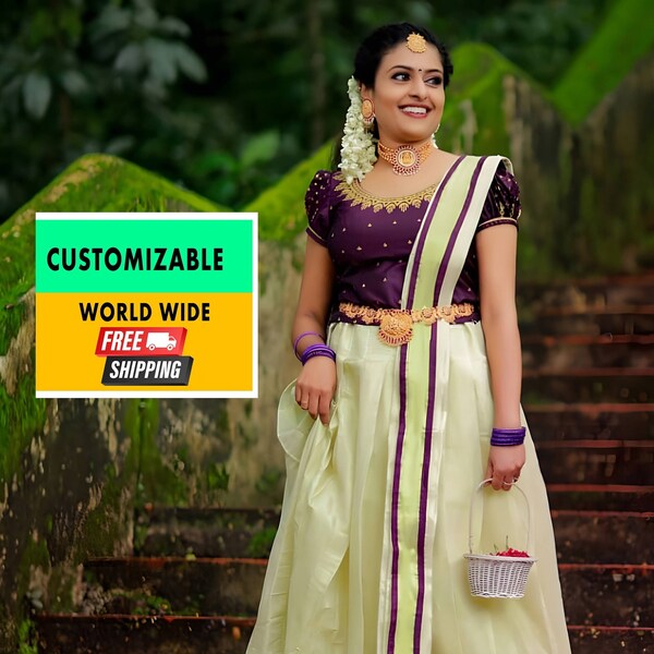 Dhavani Set Onam - Etsy