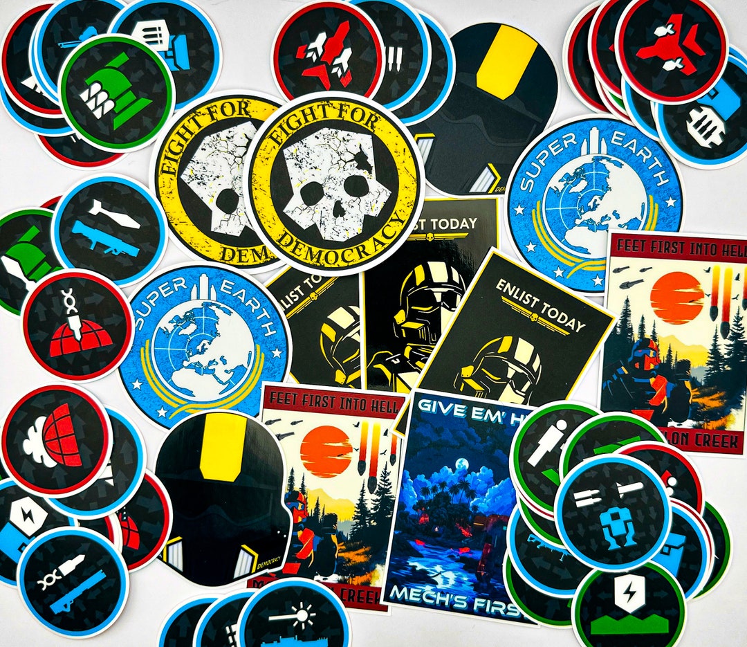 HELLDIVERS 2 Sticker Pack, Stratagem Icons, Durable Vinyl Decal, for ...