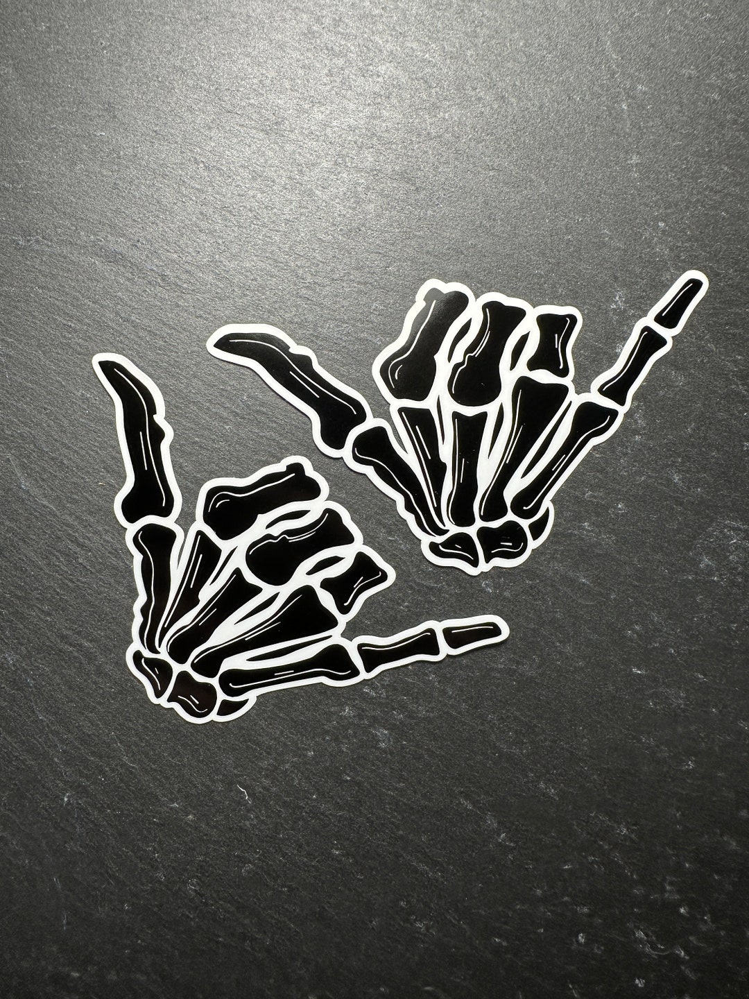 Skeleton Hand Sticker - Shaka Hand - Hang Loose Sticker, Waterproof ...