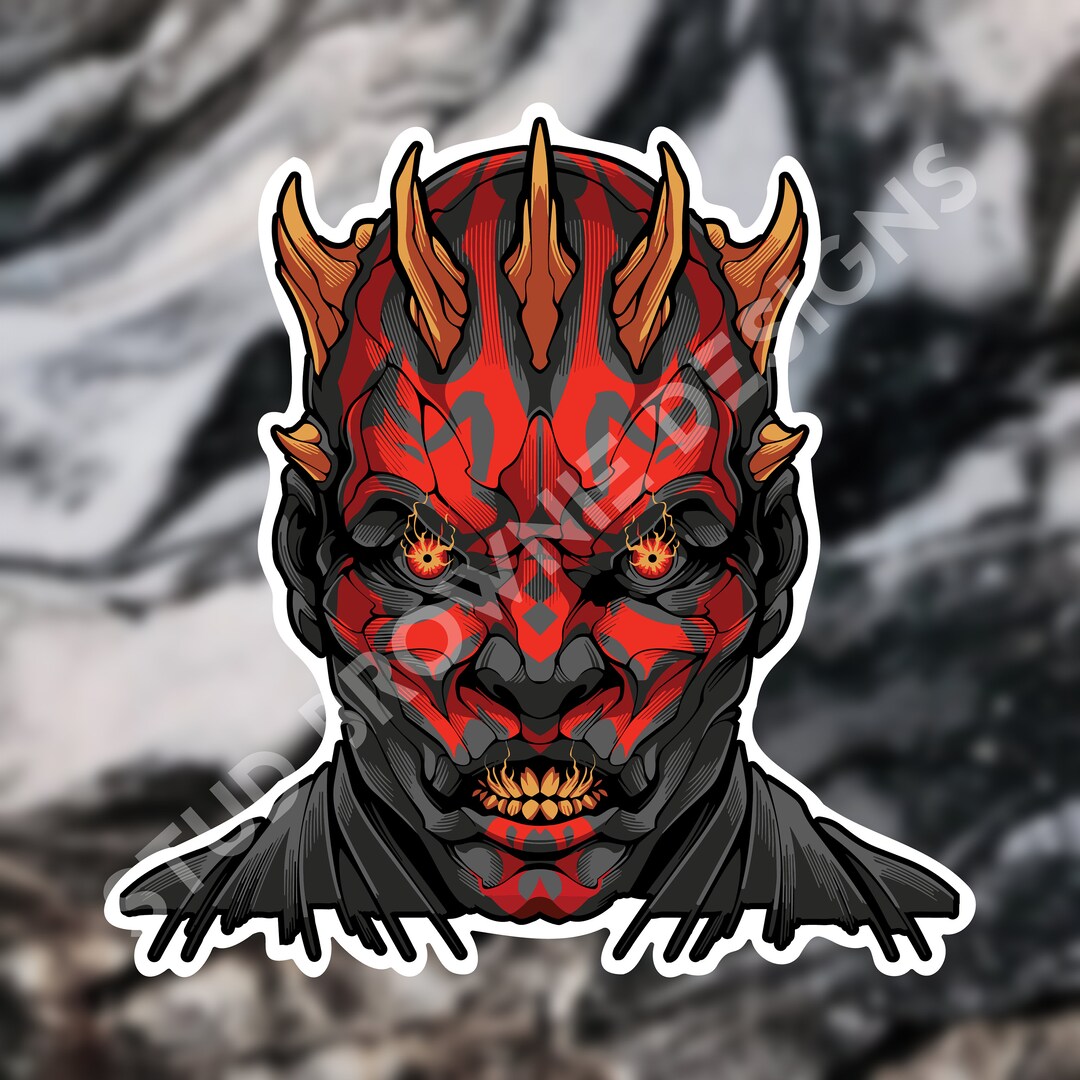 Darth Maul | Star Wars, Waterproof Vinyl Sticker for Car, Laptop, Water ...
