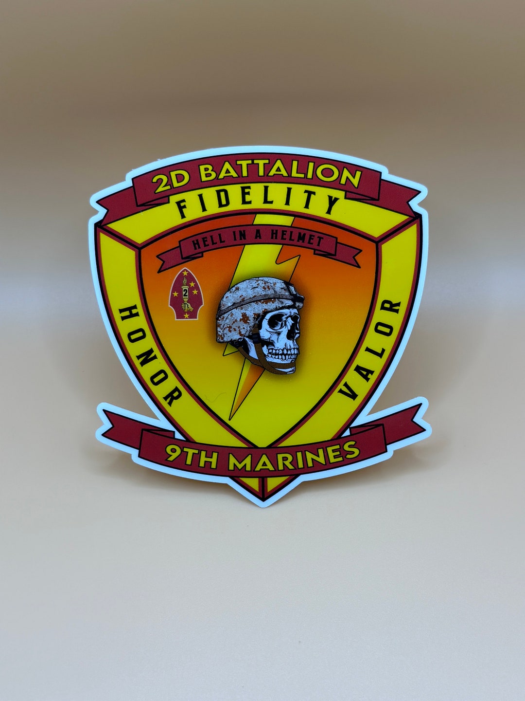 2nd Battalion, 9th Marines Sticker Officially Licensed, USMC, hell in a ...