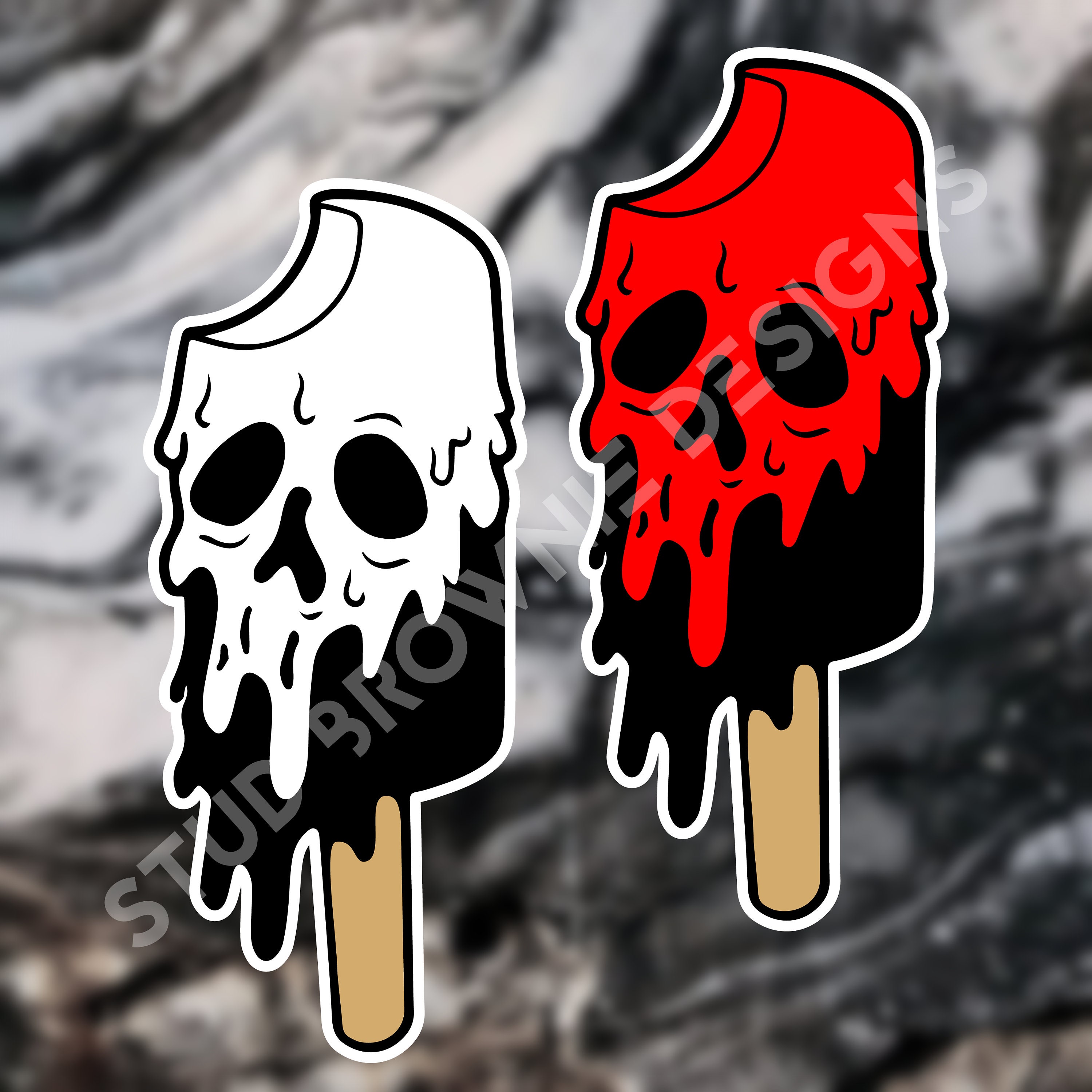 Skeleton Popsicle Sticker Pack | Halloween UV, Waterproof Vinyl Decal ...