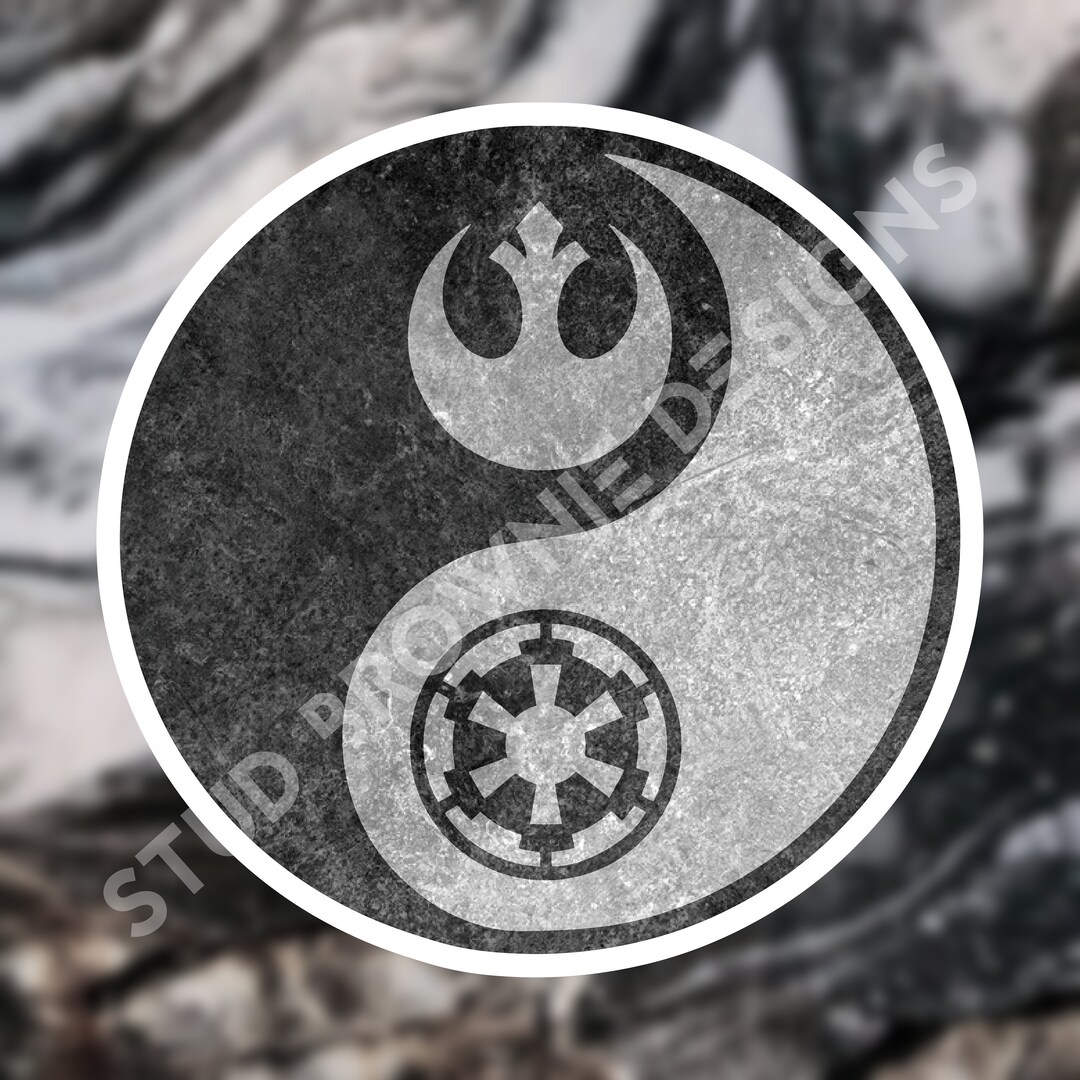 Yin & Yang Sticker the Empire Vs. the Rebellion Star Wars Sticker ...