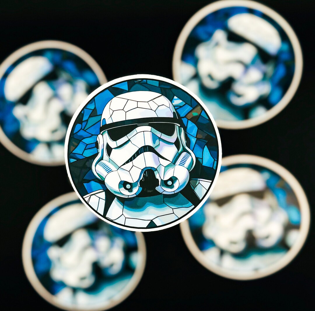 Stormtrooper Sticker Stained Glass Window Decal Star Wars, Waterproof ...