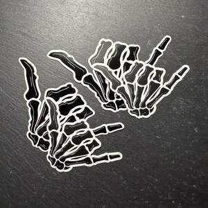 Skeleton Hand Sticker - Shaka Hand - Hang Loose Sticker, Waterproof ...