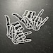 Skeleton Hand Sticker - Shaka Hand - Hang Loose Sticker, Waterproof ...