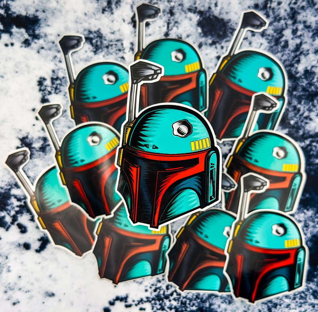 Boba Fett Sticker | Bounty Hunter | Mandalorian Decal, Waterproof ...