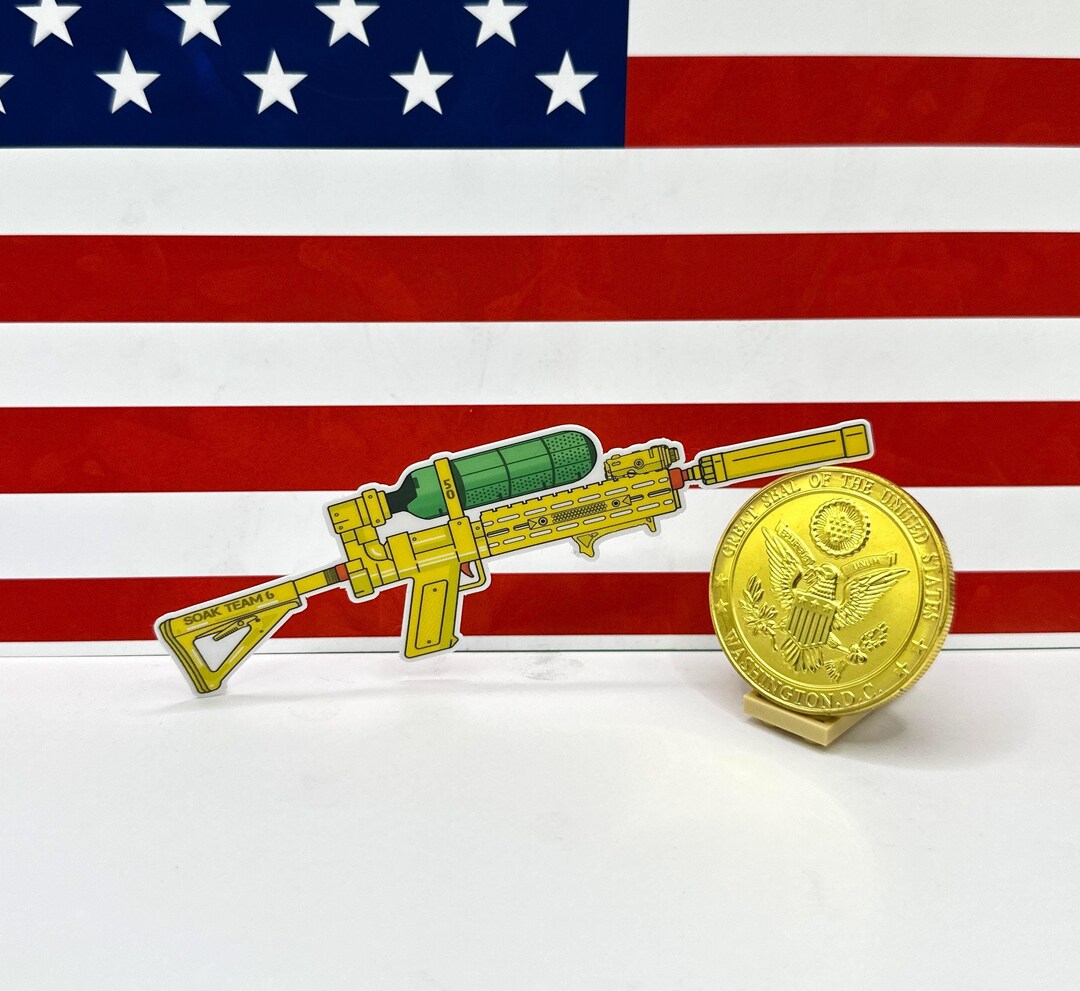 Retro Super Soaker Sticker - Squirt Gun - Rifle Sticker - Military ...