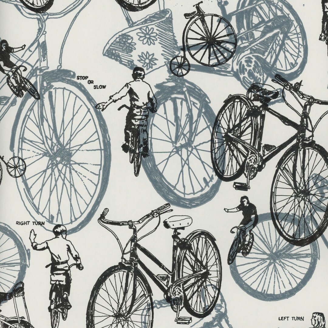 Vintage Bike Wrapping Paper 2 Sheets - Etsy