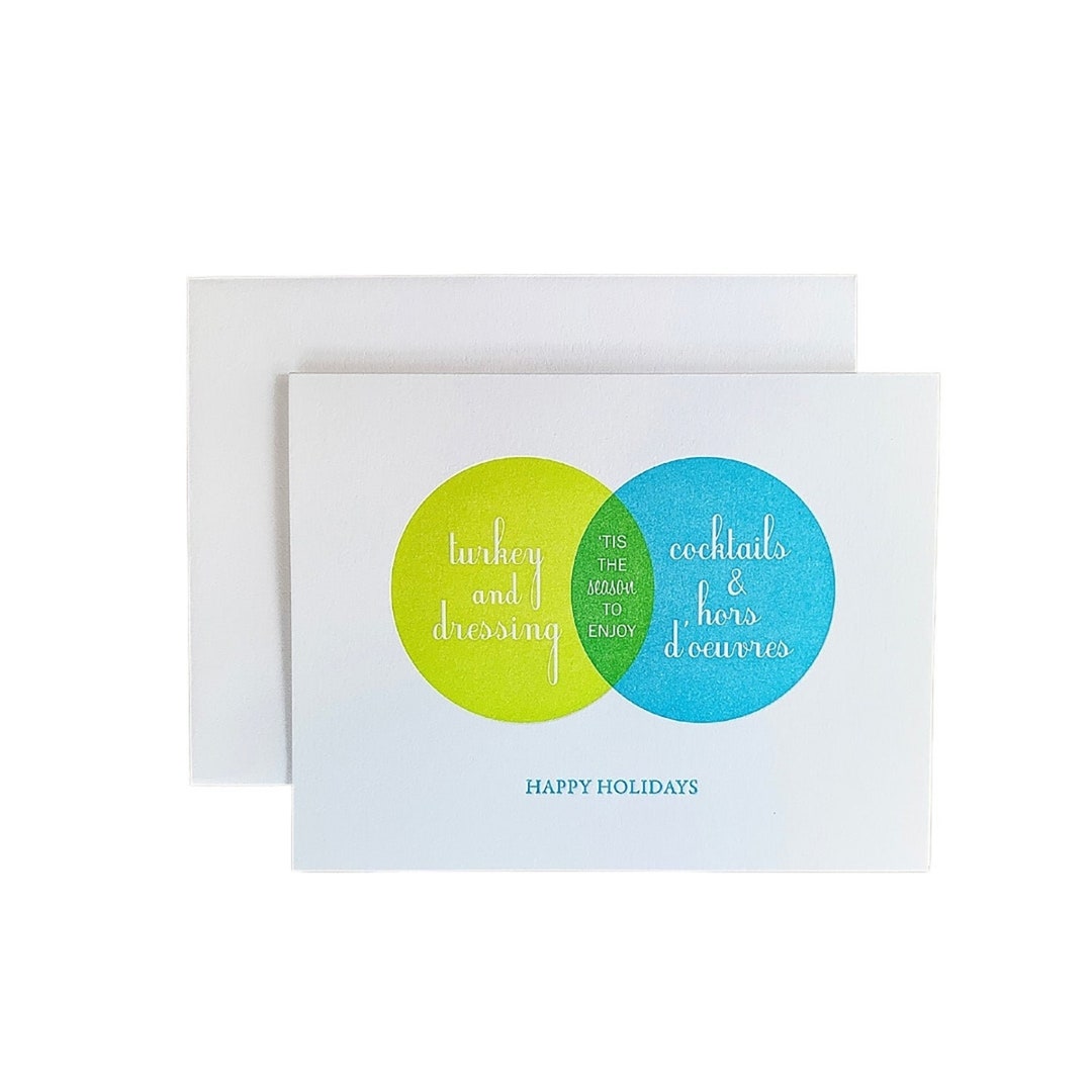 Letterpress Venn Diagram Greeting Card - Etsy