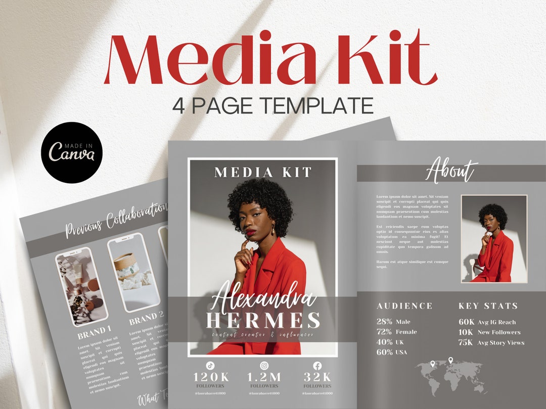 Media Kit Template | Influencer Kit | Youtuber Kit | Blogger | Fashion ...