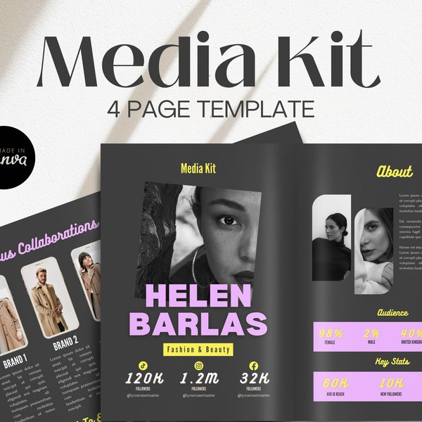 Youtuber Media Kit - Etsy