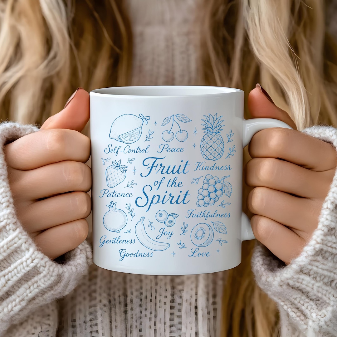Fruit of the Spirit Mug, Christian Coffee Mug, Bible Verse Coffee Cup ...