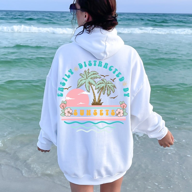 Sunset Summer Hoodie, Sunset Hoodie, Beach Hoodie, Beach Sweatshirt ...