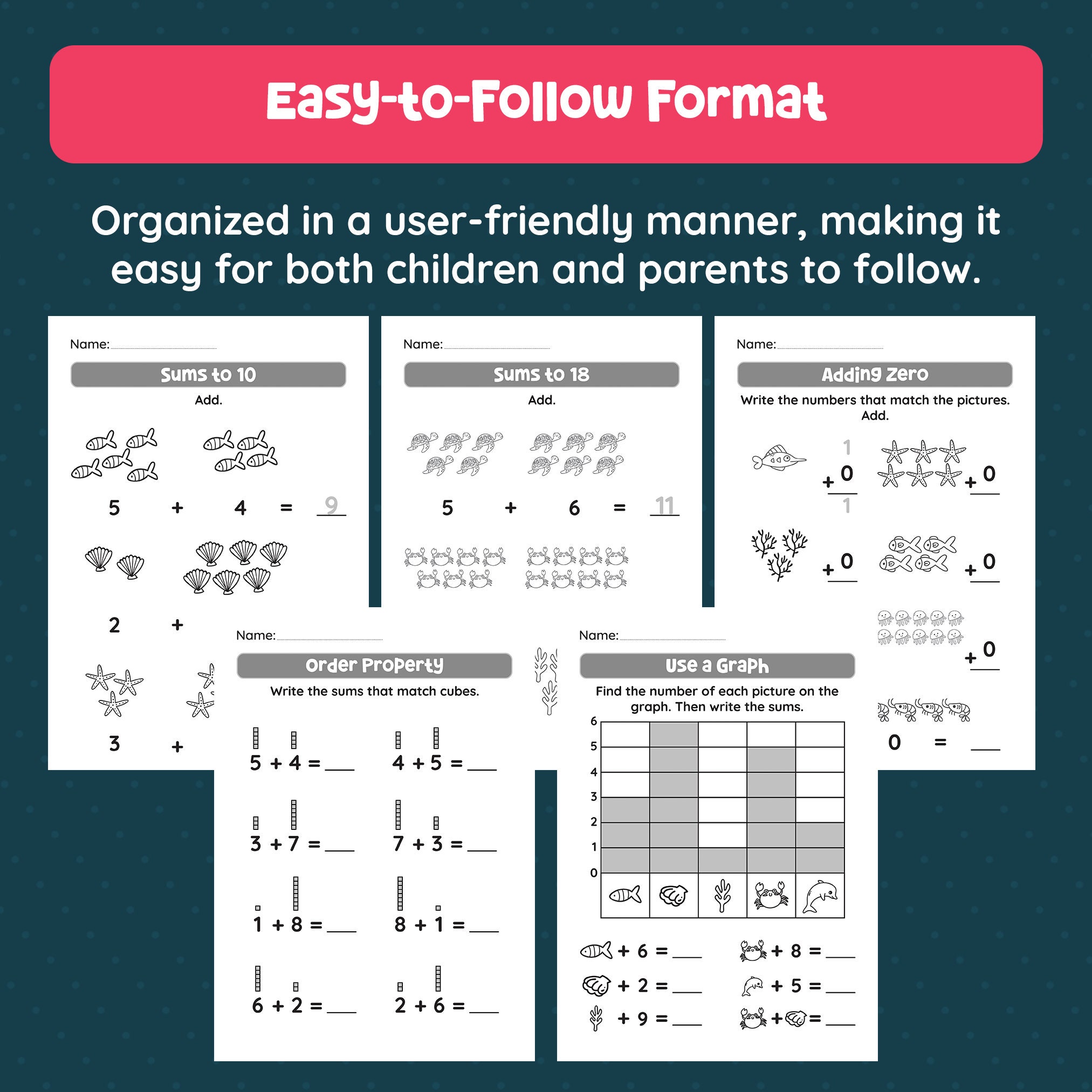 Mathematics Addition Printable Workbook for 2nd Grades Activity Book ...
