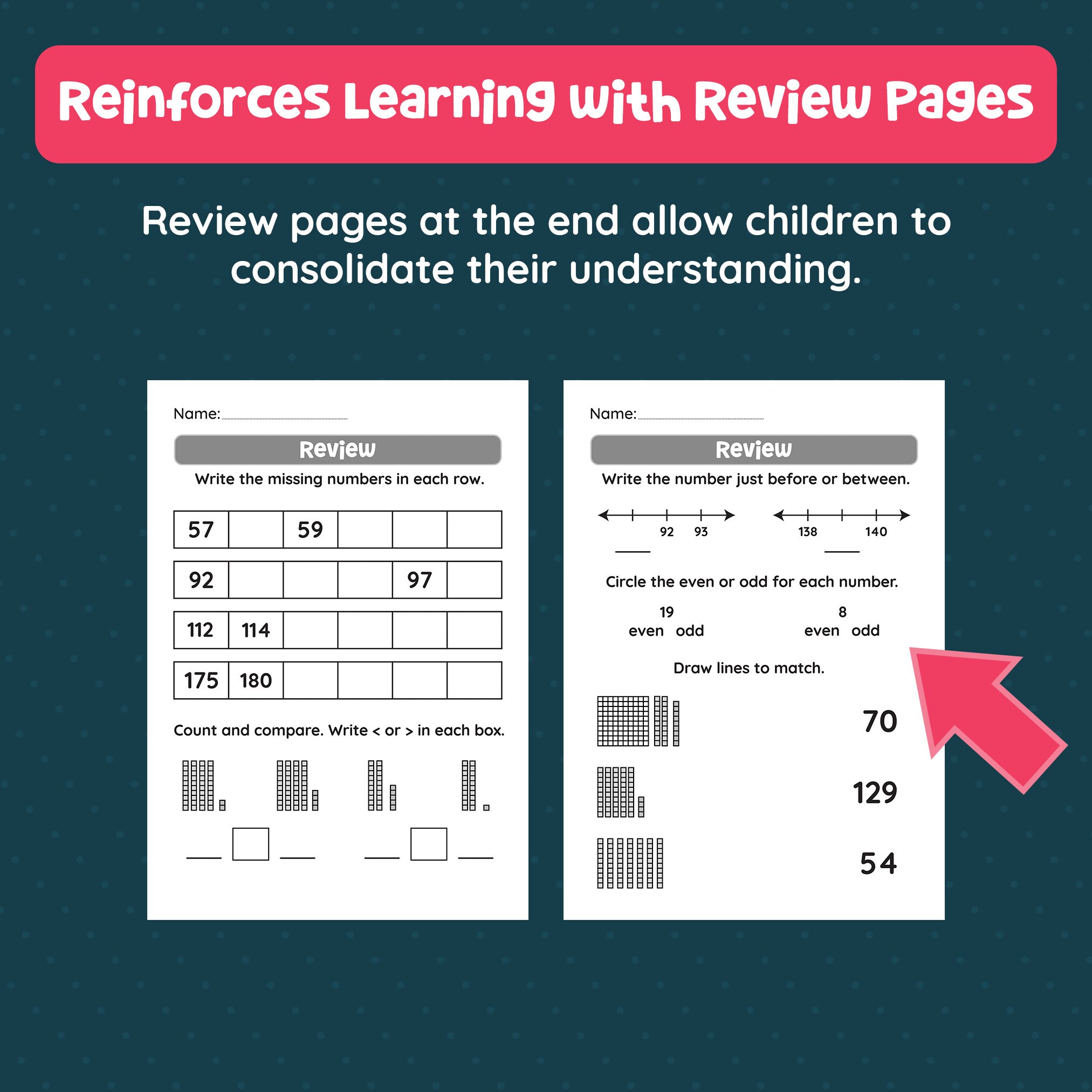 Math Counting and Place Value Printable Workbook for 2nd Grades ...