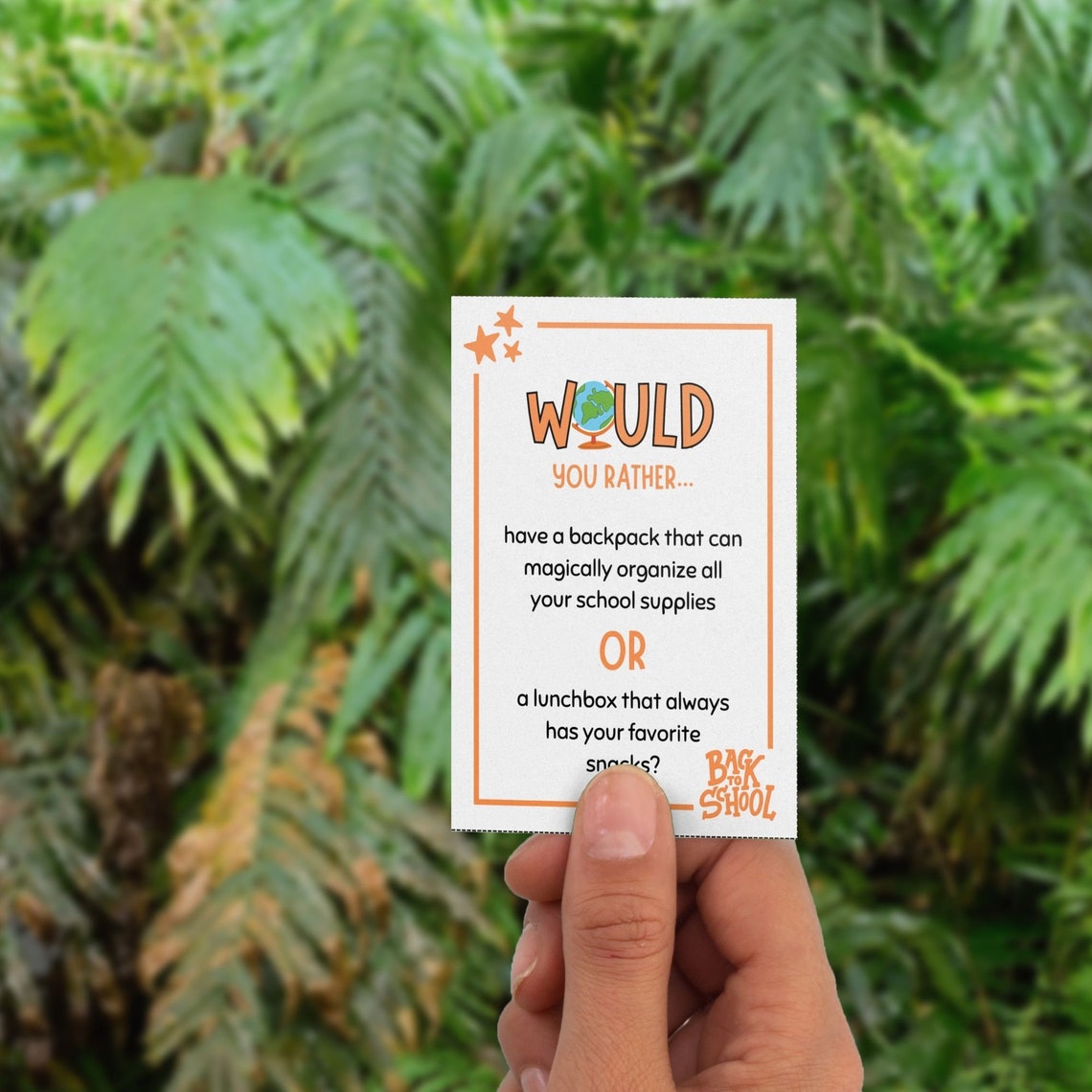 Printable Would You Rather Game Cards • Back to School Themed Ice ...