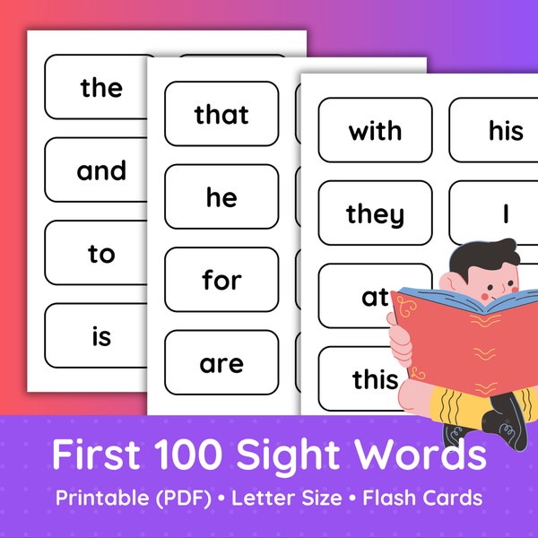 Pre K Sight Words - Etsy