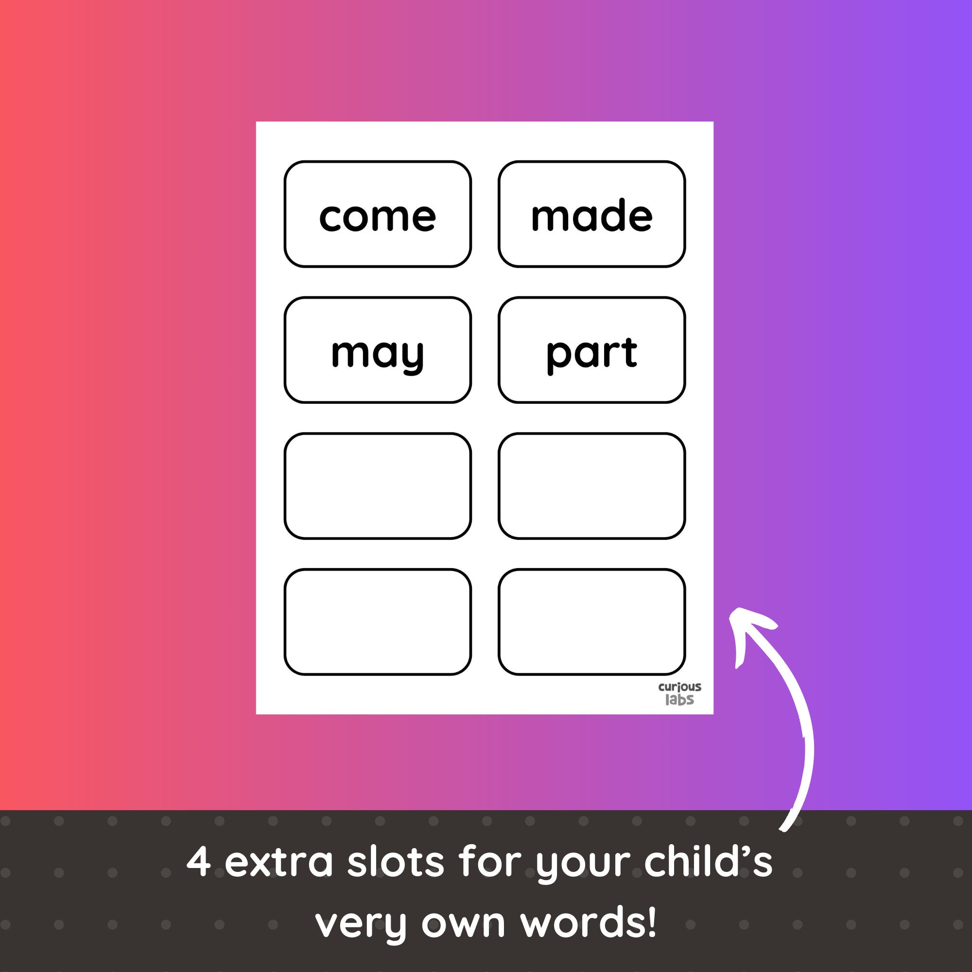 Printable Fry's First 100 Sight Words Flash Cards • Pre-k Kindergarten ...