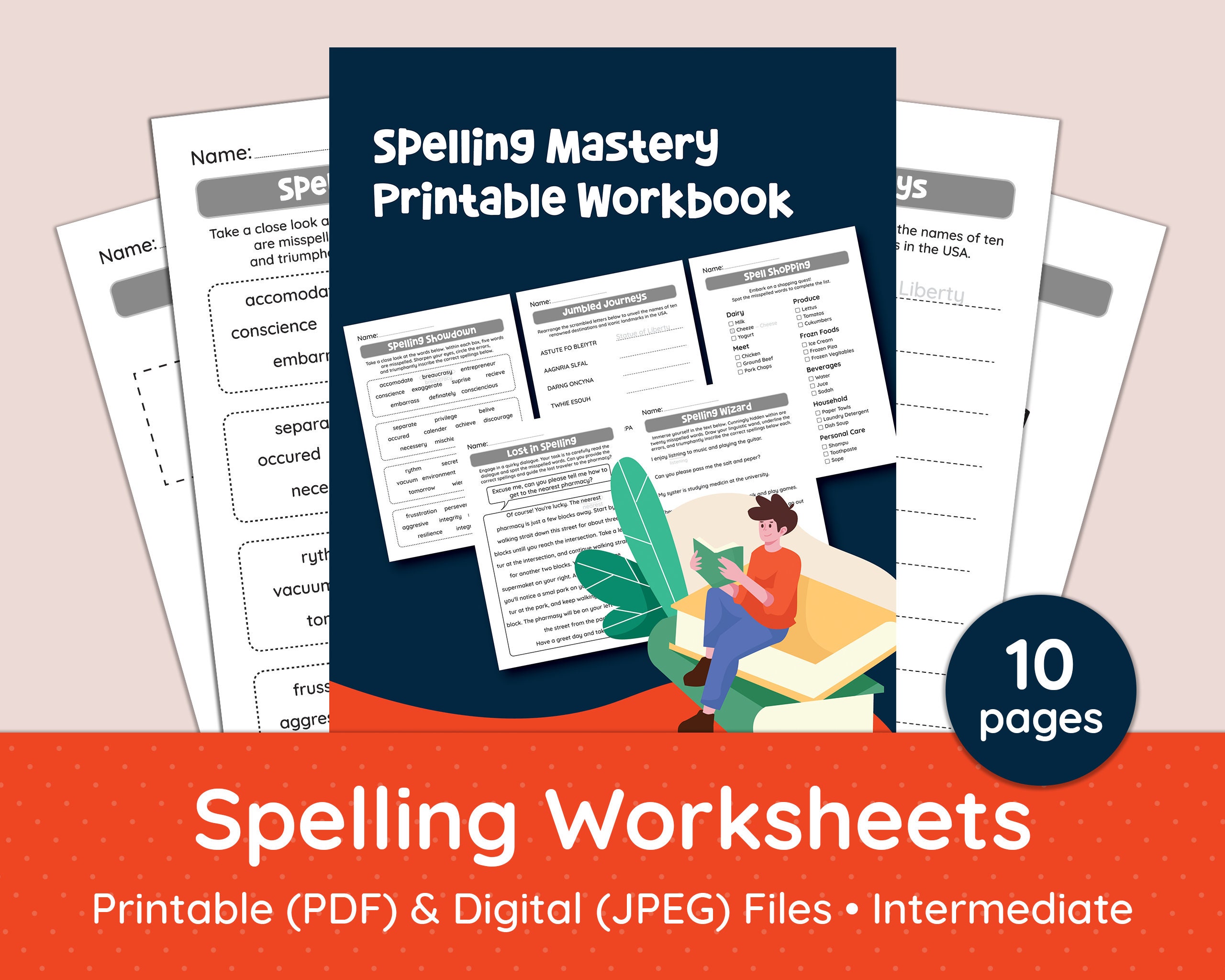 Spelling Printable Workbook • How to Spell Exercise Sheets ...