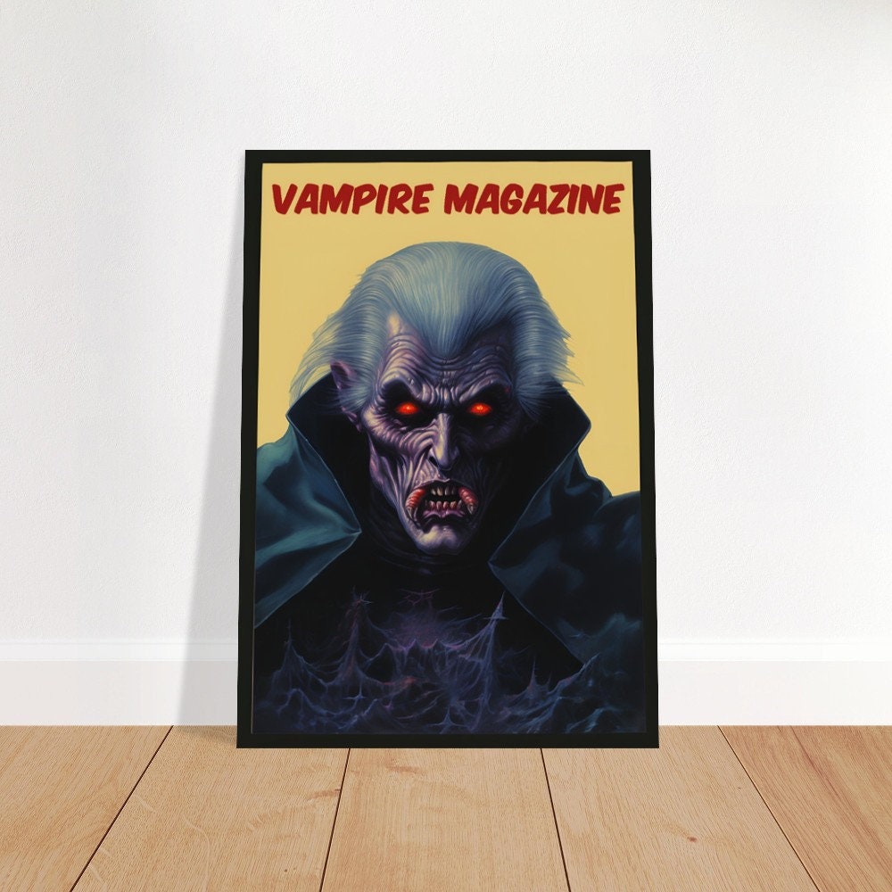 Vampire Magazine 1980s Cover Art Dark Academia Decor - Etsy