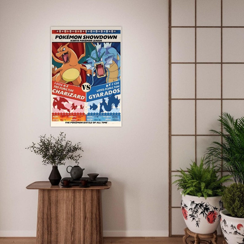 Charizard Vs Gyarados Pokemon Poster Pokemon Art Pokemon - Etsy Charizard Vs Gyarados Pokemon Poster Pokemon Art Pokemon - Etsy