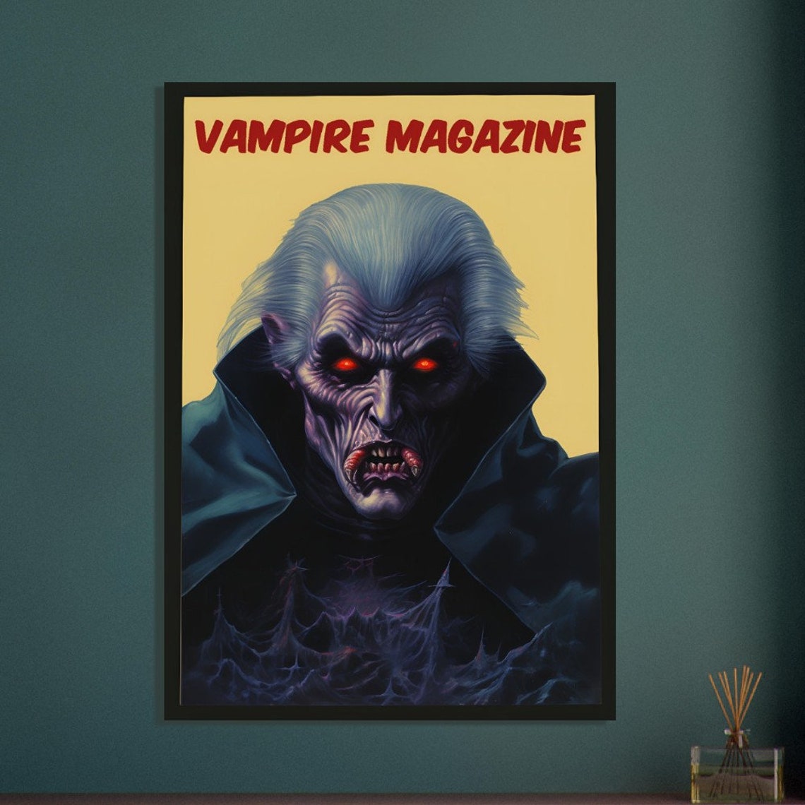 Vampire Magazine 1980s Cover Art Dark Academia Decor - Etsy