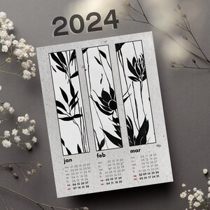 2024 Calendar Printable & Free Daily Planner Page, Wabi Sabi and ...