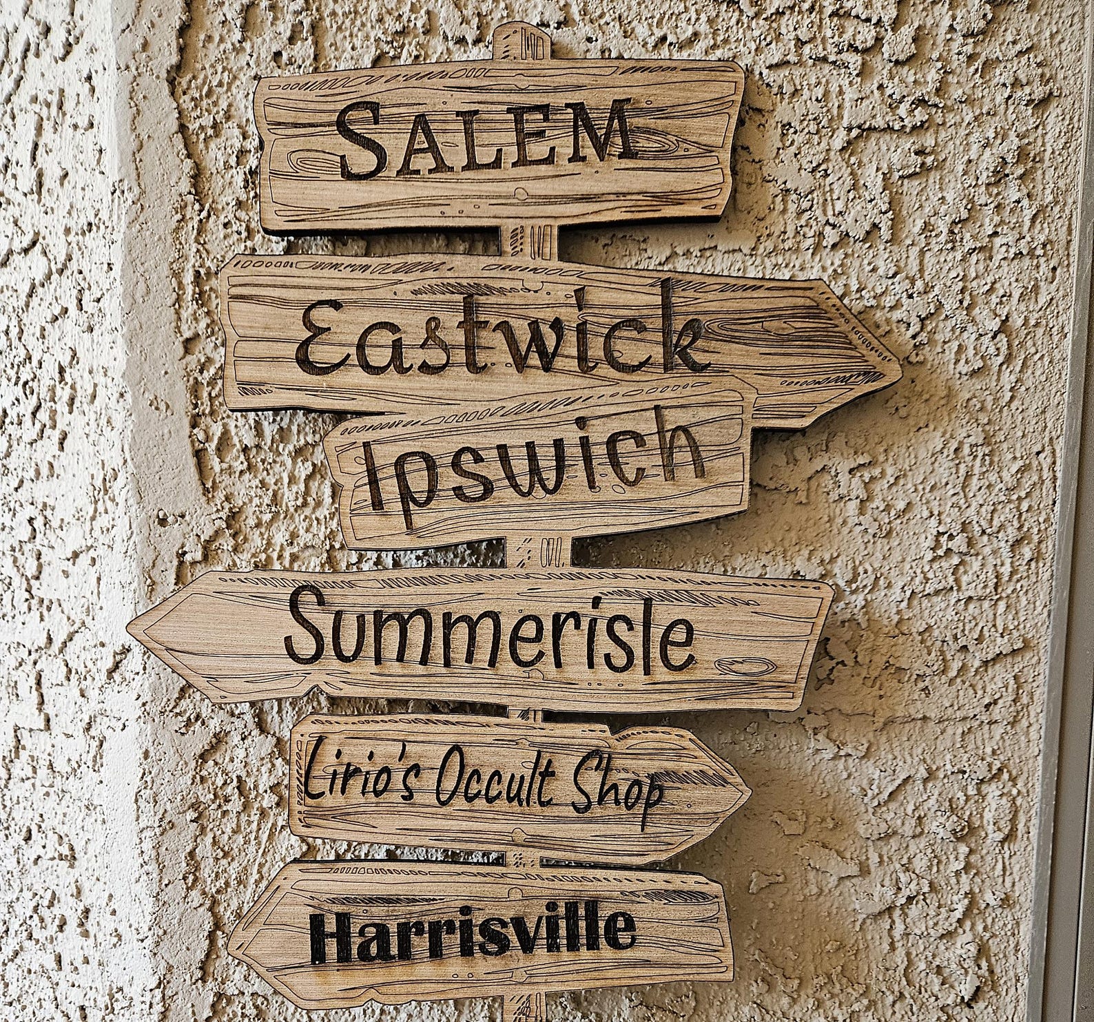 Halloween Directional Signs: Horror Movie Towns Decor - Etsy