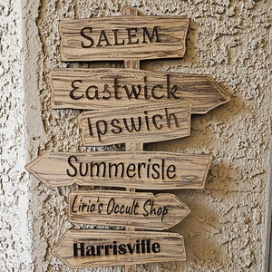 Halloween Directional Signs: Horror Movie Towns Decor - Etsy