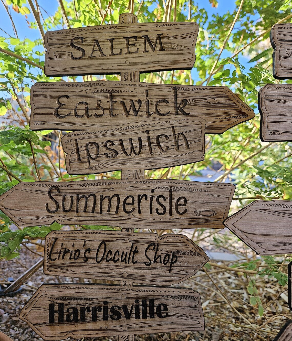 Halloween Directional Signs: Horror Movie Towns Decor - Etsy
