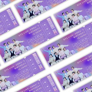 Editable Bts Ticket Invitation Template Kpop Concert Party Invite ...