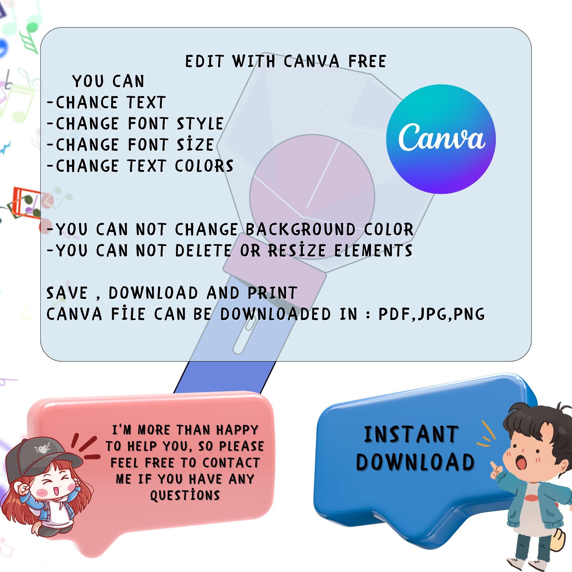 Editable Bts Ticket Invitation Template Kpop Concert Party Invite ...