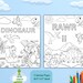 Editable Dinosaur Coloring Pages: Birthday Activity (digital Download ...